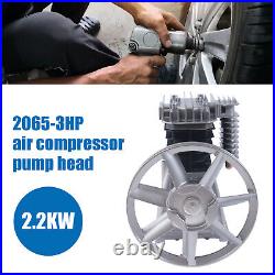Piston 3HP Air Compressor Head Pump Motor Twin Cylinder With Silencer ...